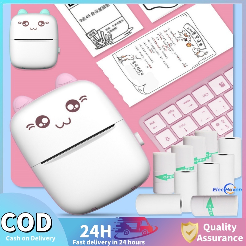 Mini Portable Thermal Printer Mobile Printer Photo Printer Home Phone ...