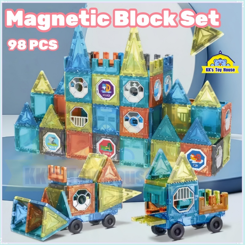 98 PCS 3D Magnet Building Blocks Set montessori magnetic building ...