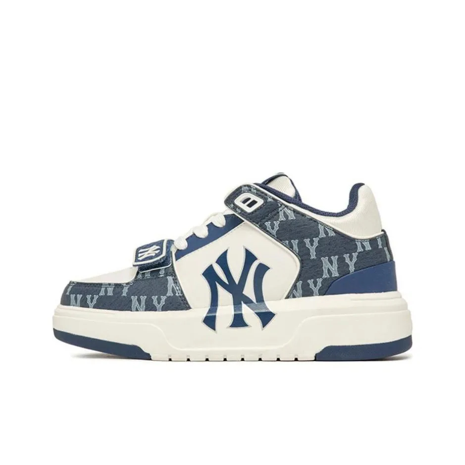 Mlb chunky Liner Mid-top NY shoes mlb shoes Retro Old Flower Sneakers ...