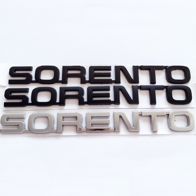 1 X New Model ABS SORENTO Letter Car Auto Rear Decorative Emblem Badge ...