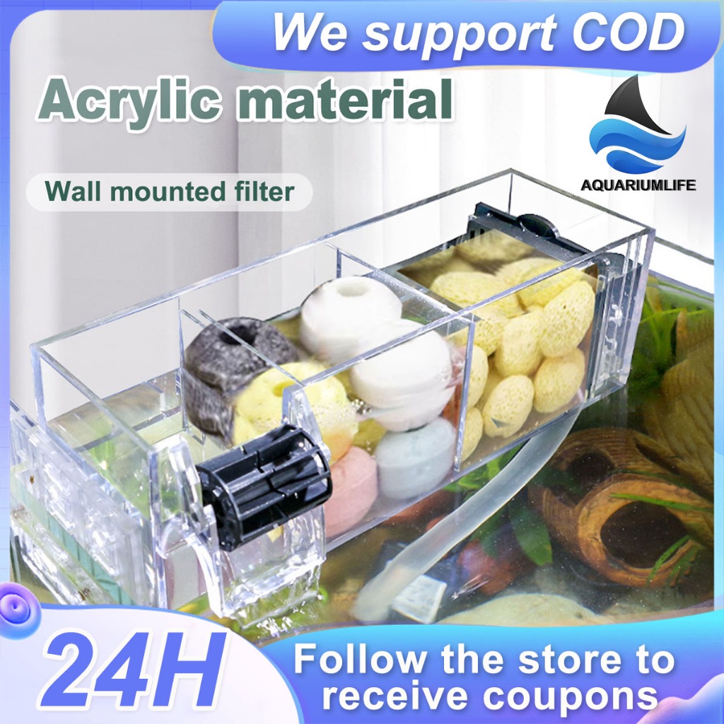 Aquarium Multi-grid Filter Multi-layer filtrationAcrylic material Wall ...