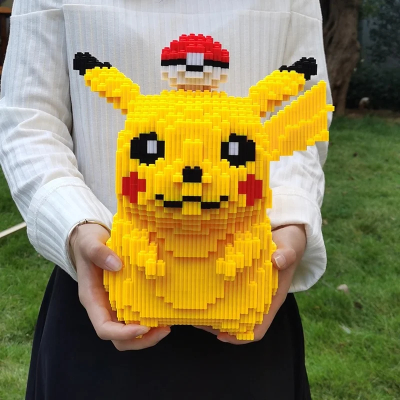 5210pcs Anime Pokemon Pikachu Diamond Micro Building Blocks Games Model ...