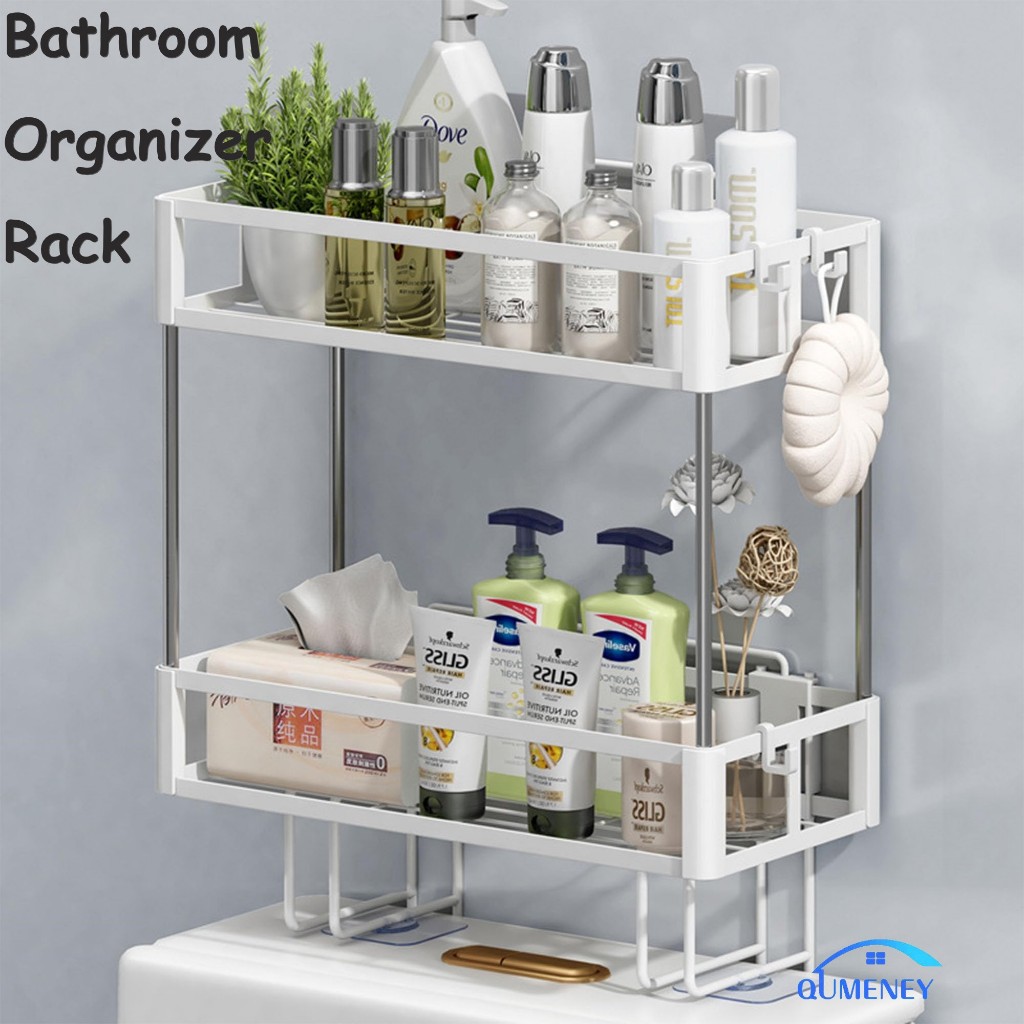 Bathroom Storage Rack Toilet Organizer Shelf Steel Toiletries Tool ...