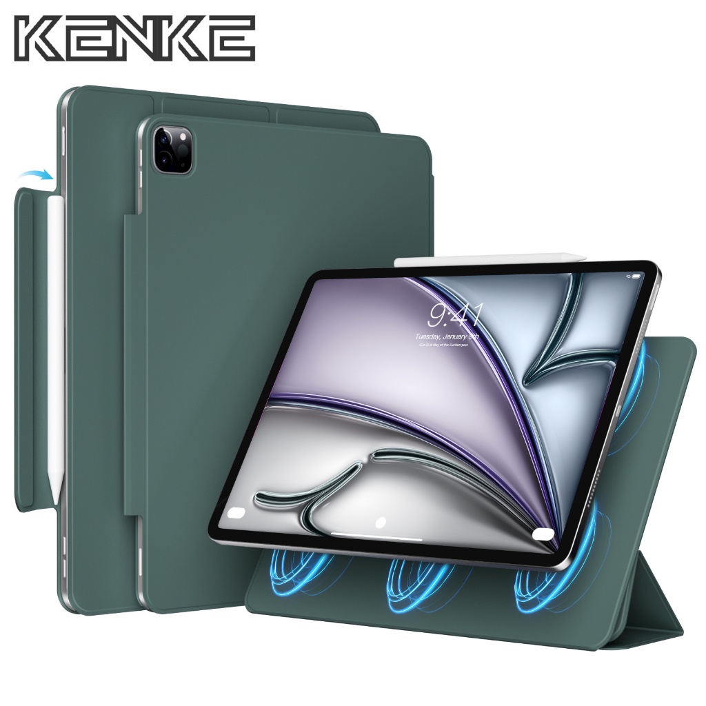 KENKE ipad case Magnetic double-sided clip leather case for ipad pro 11 ...