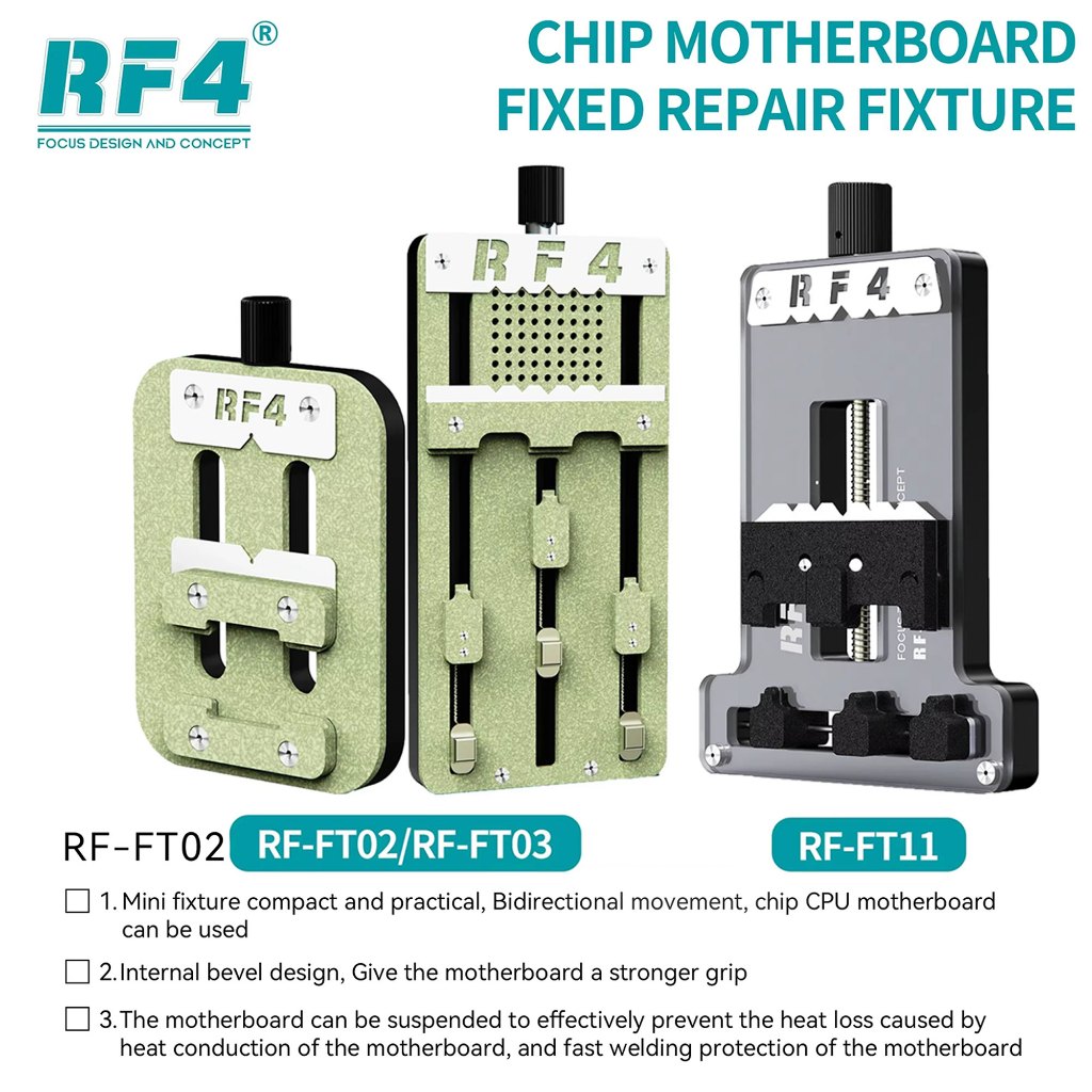RF4 RF-FT02 Precision Mainboard PCB Fixture Suspension Bidirectional Folder Stabilise MIni for ...