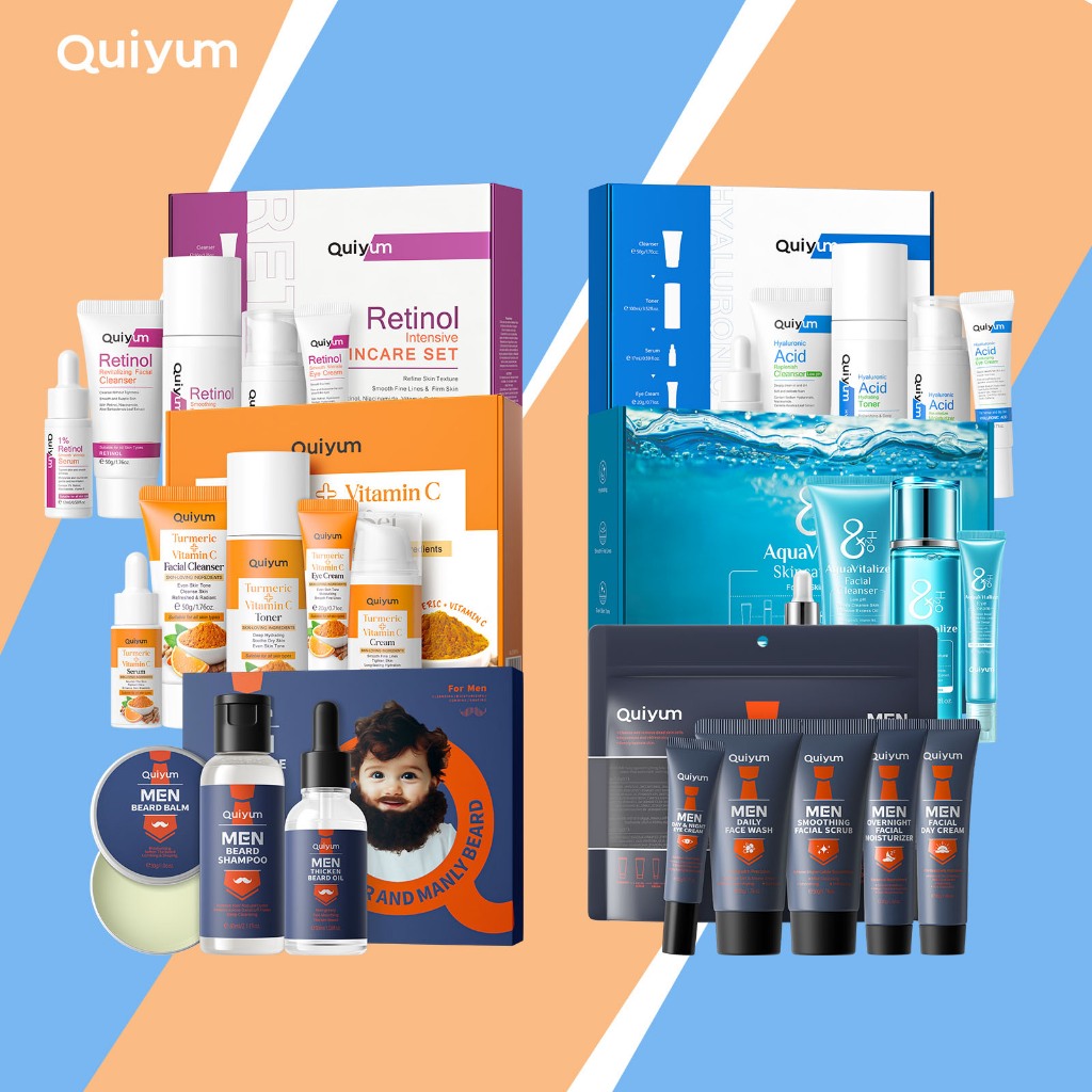 QUIYUM Hyaluronic Acid / Retinol / Turmeric Vitamin C / Men Facial ...