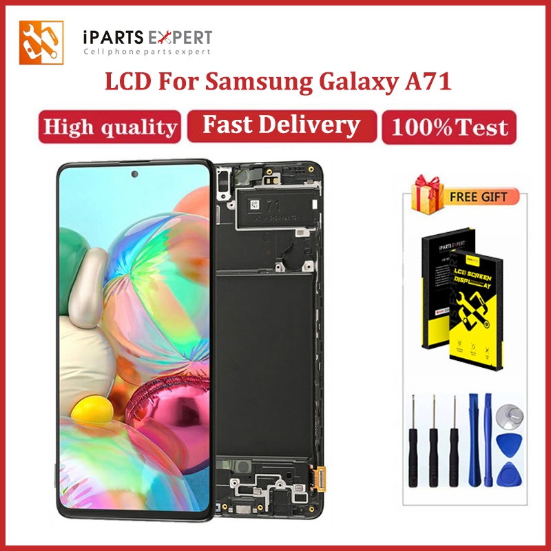 IPARTSEXPERT LCD for Samsung Galaxy A71 4G A715 A715F A715FD LCD With Frame Display Digital ...