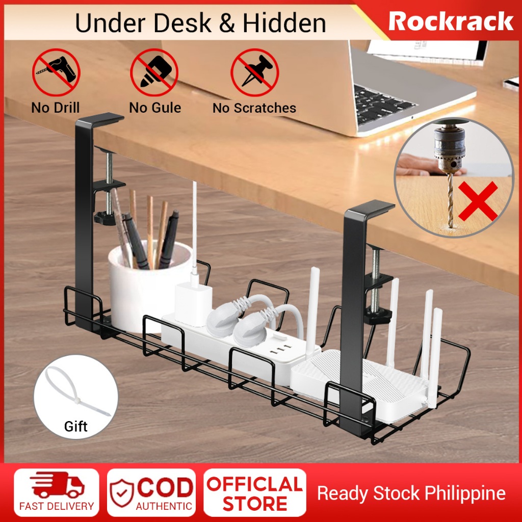 Loadding Capacity 15KG 35/45/55CM Under Desk Cable Management Wire ...
