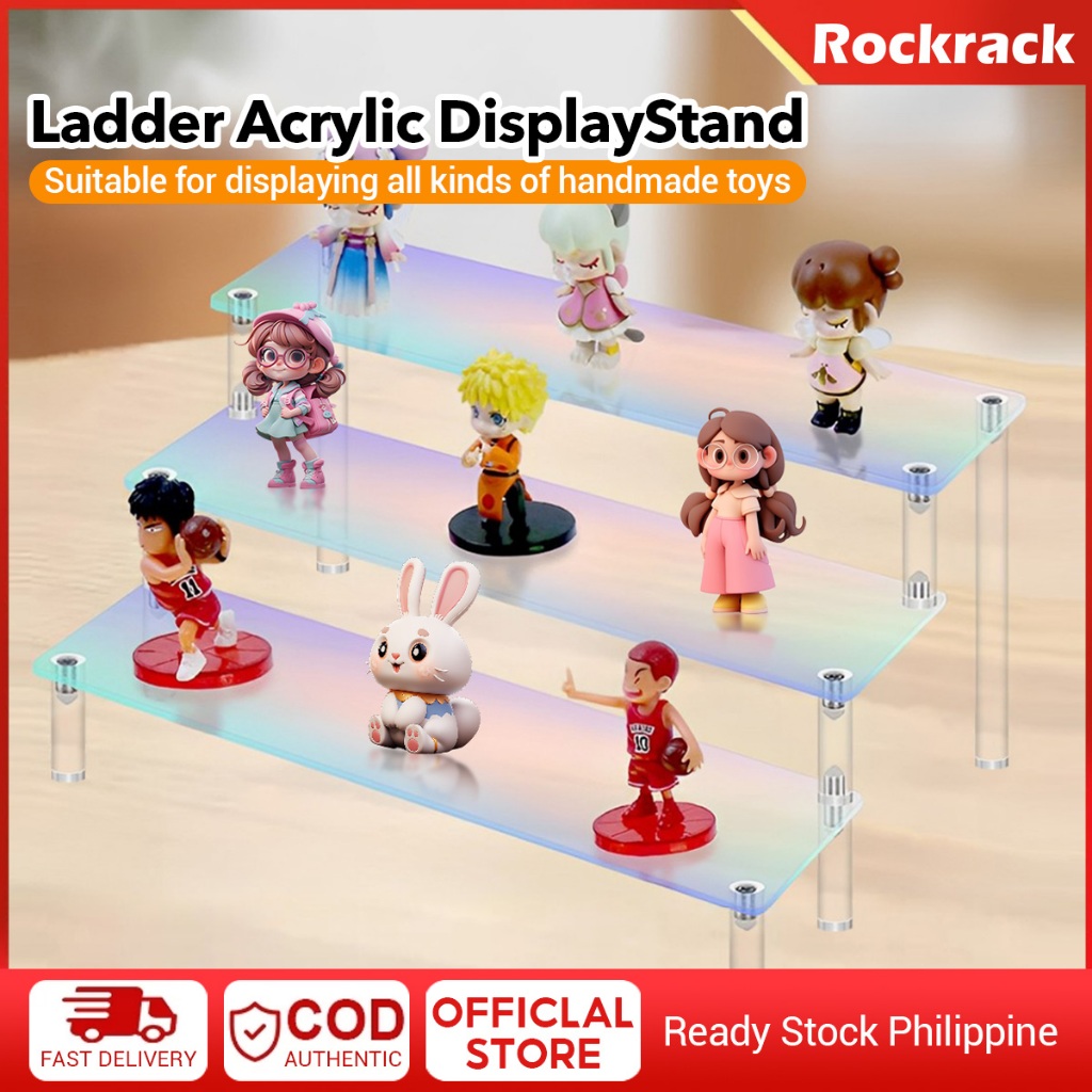 Acrylic Display Rack Figurine Acrylic Display Stand Colorful 3/4/5 ...