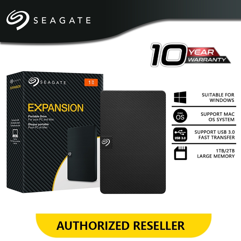 Seagate New Expansion External Hard 1TB/2TB Drive USB 3.0 HDD Enclosure ...