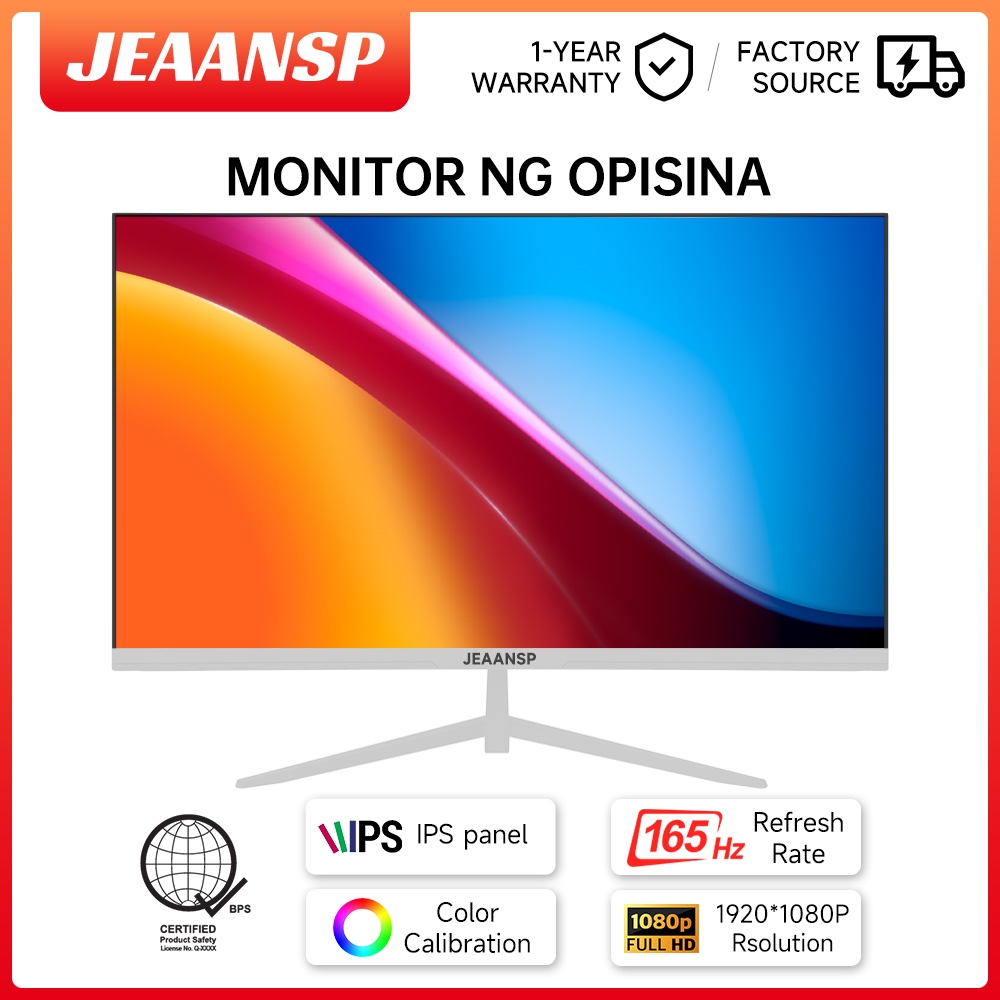 JEAANSP Ultra-thin Office Monitor 24/25/27 inch Monitor 75Hz Borderless ...