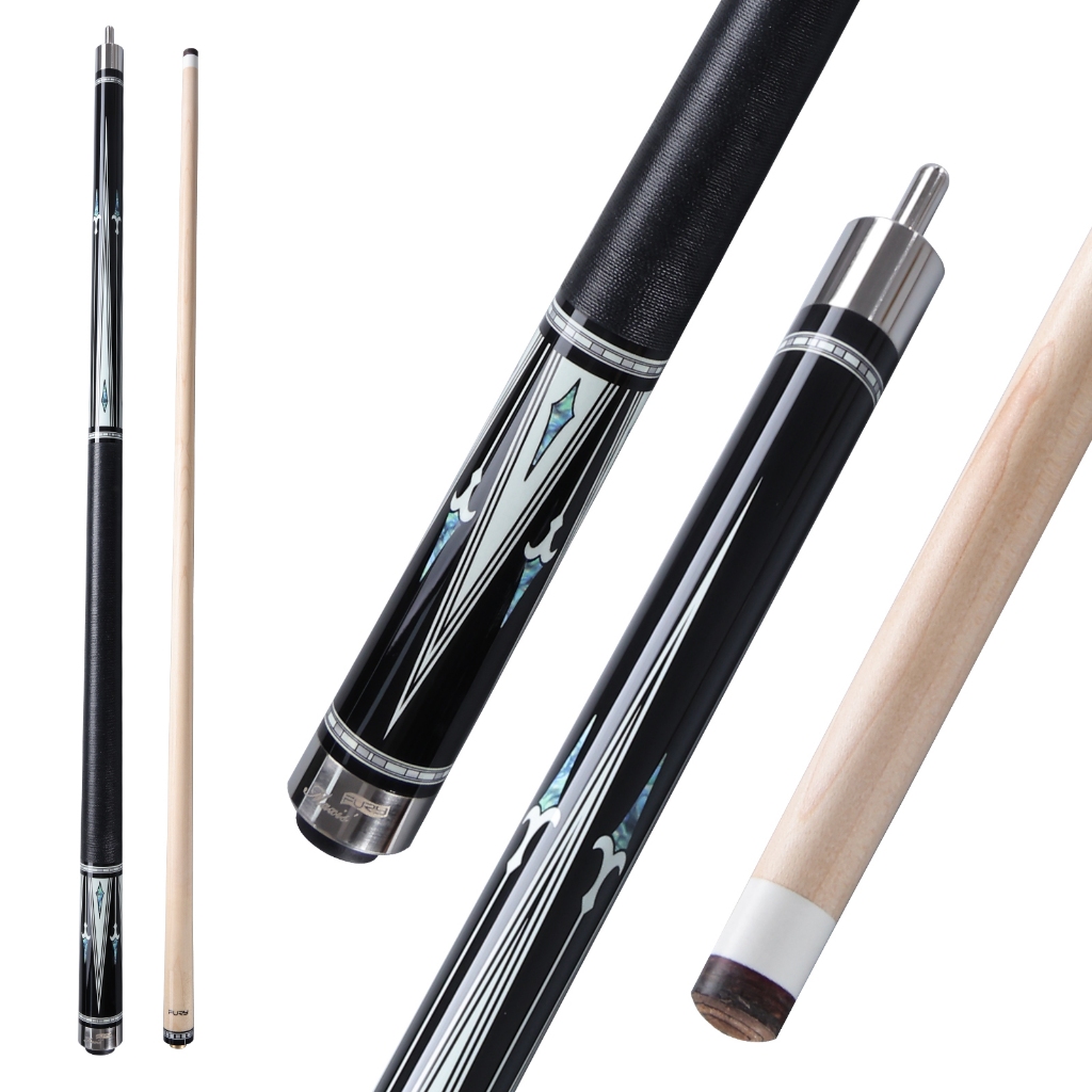 FURY Pool Cue Stick - Irish Linen Wrap, North American Maple Shaft, 11 ...