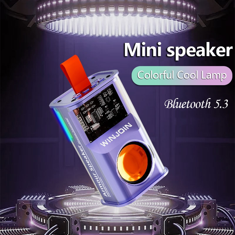 Portable Bluetooth Speaker New Transparent Mech Audio Two-Machine Light ...