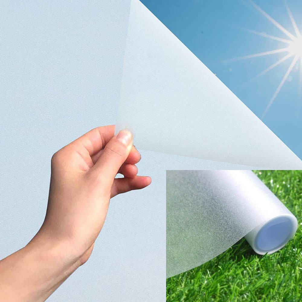 Window Privacy Film Frosted Window Sticker Static Cling Vinyl Glass ...