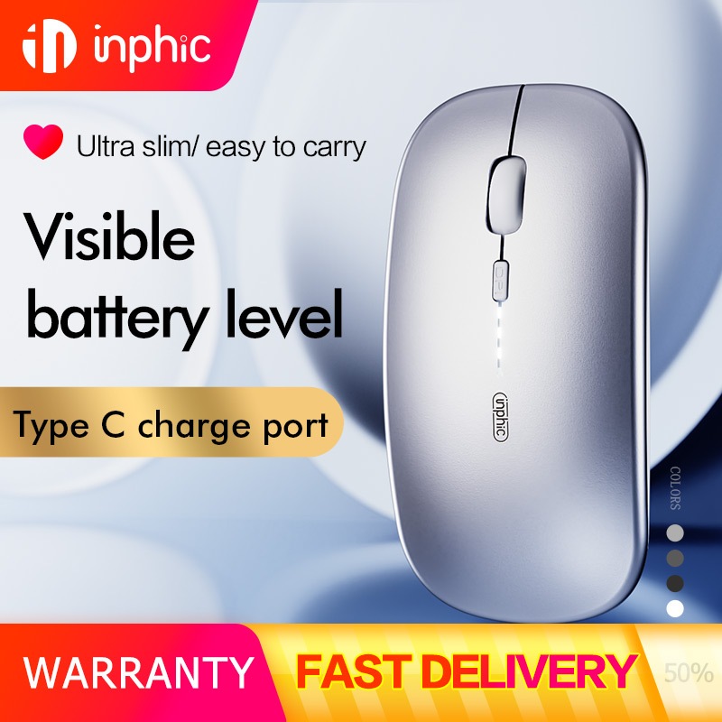 Inphic M1P 2.4G Wireless Mouse 1600DPI Rechargeable laptop Mouse with ...