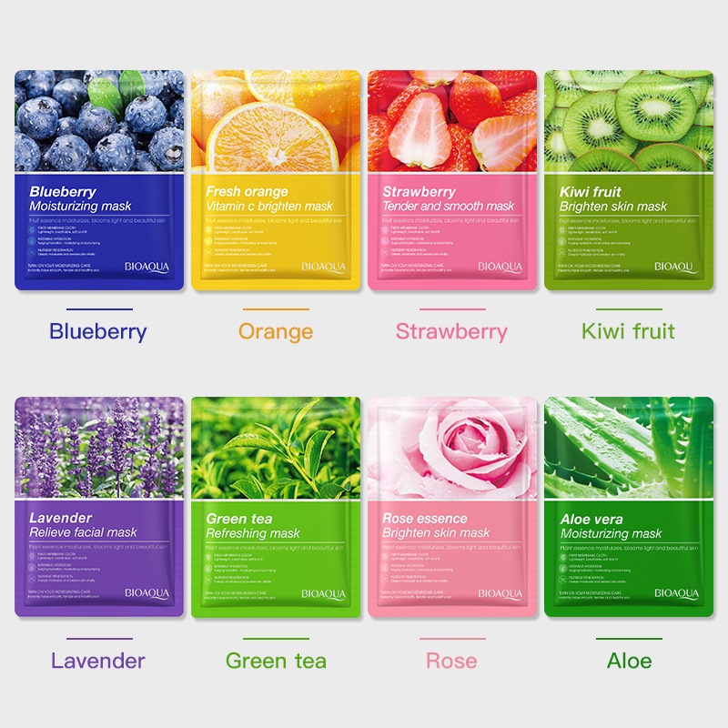 Fruit Plant Extract Moisturizing Refreshing Brighten Facial Sheet Mask ...
