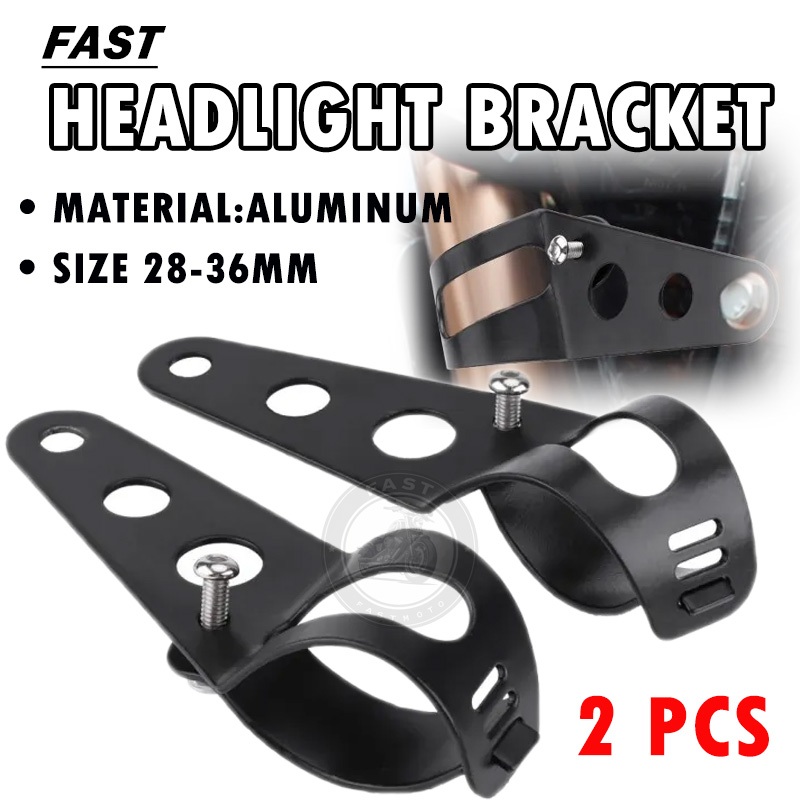 FAST Universal Motorcycle Headlight Bracket Headlamp Mounting Bracket Adjusting Bracket Metal ...