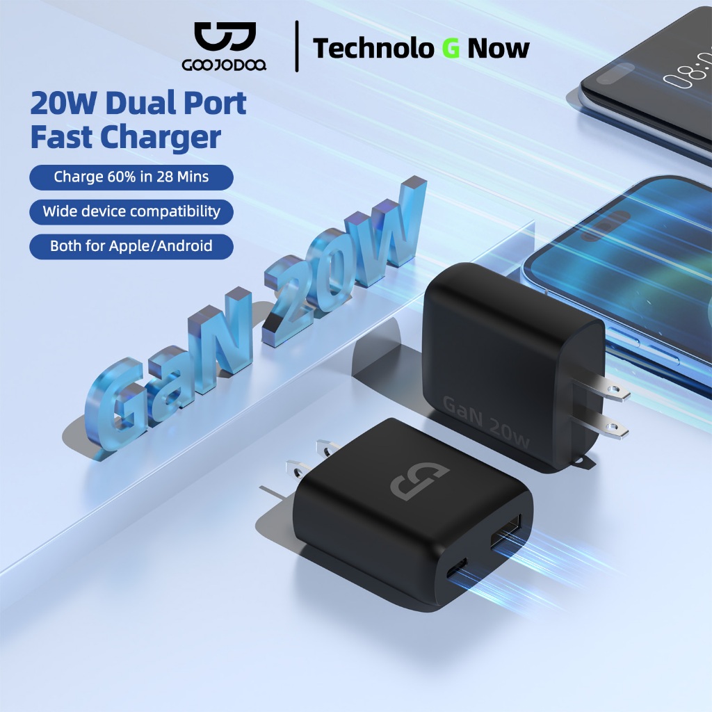 GOOJODOQ PD Charger 20W for iPhone Android Type C Fast Charger Power ...