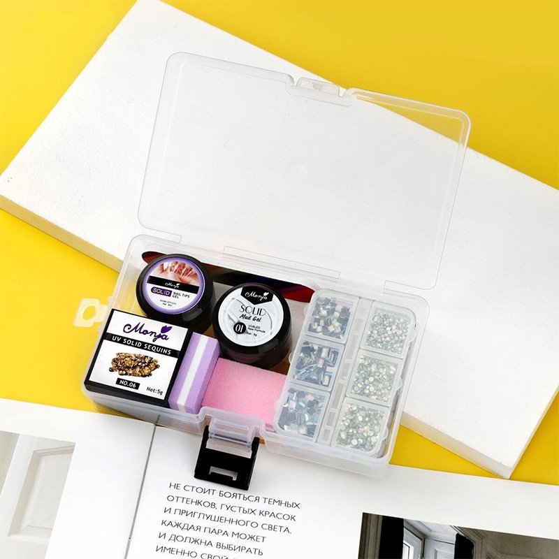 PP Transparent Plastic Lock Box with Cover Desktop Organizer Small ...