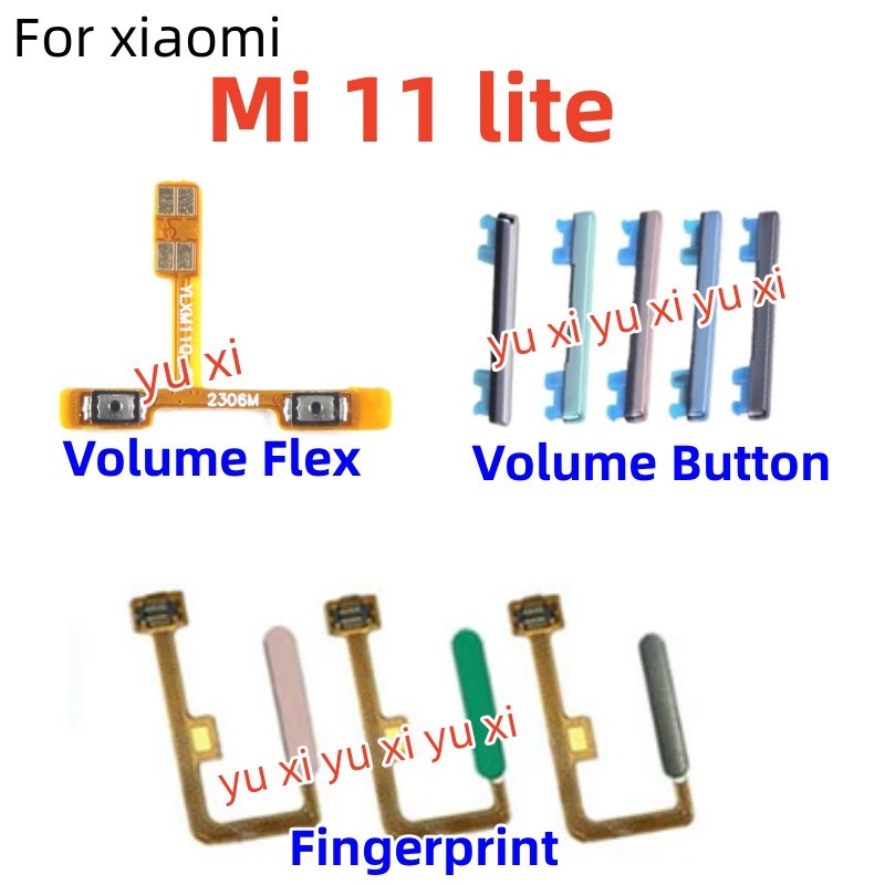 Finger print fingerprint sensor For xiaomi Mi 11 lite Power volume ...