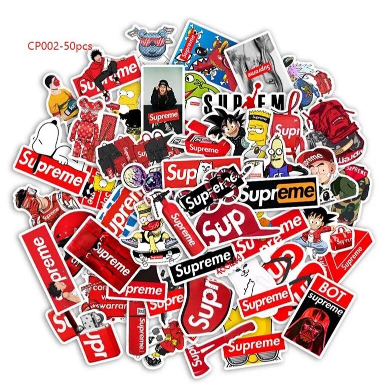 50 pcs Supreme Graffiti Sticker Vinyl Decal Luggage Laptop Non ...