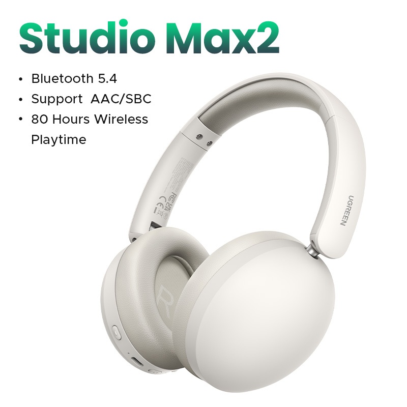 UGREEN Studio Max2 Wireless Bluetooth 5.4 Headphone Hi-Res Certified HiFi Earphone with 3D ...