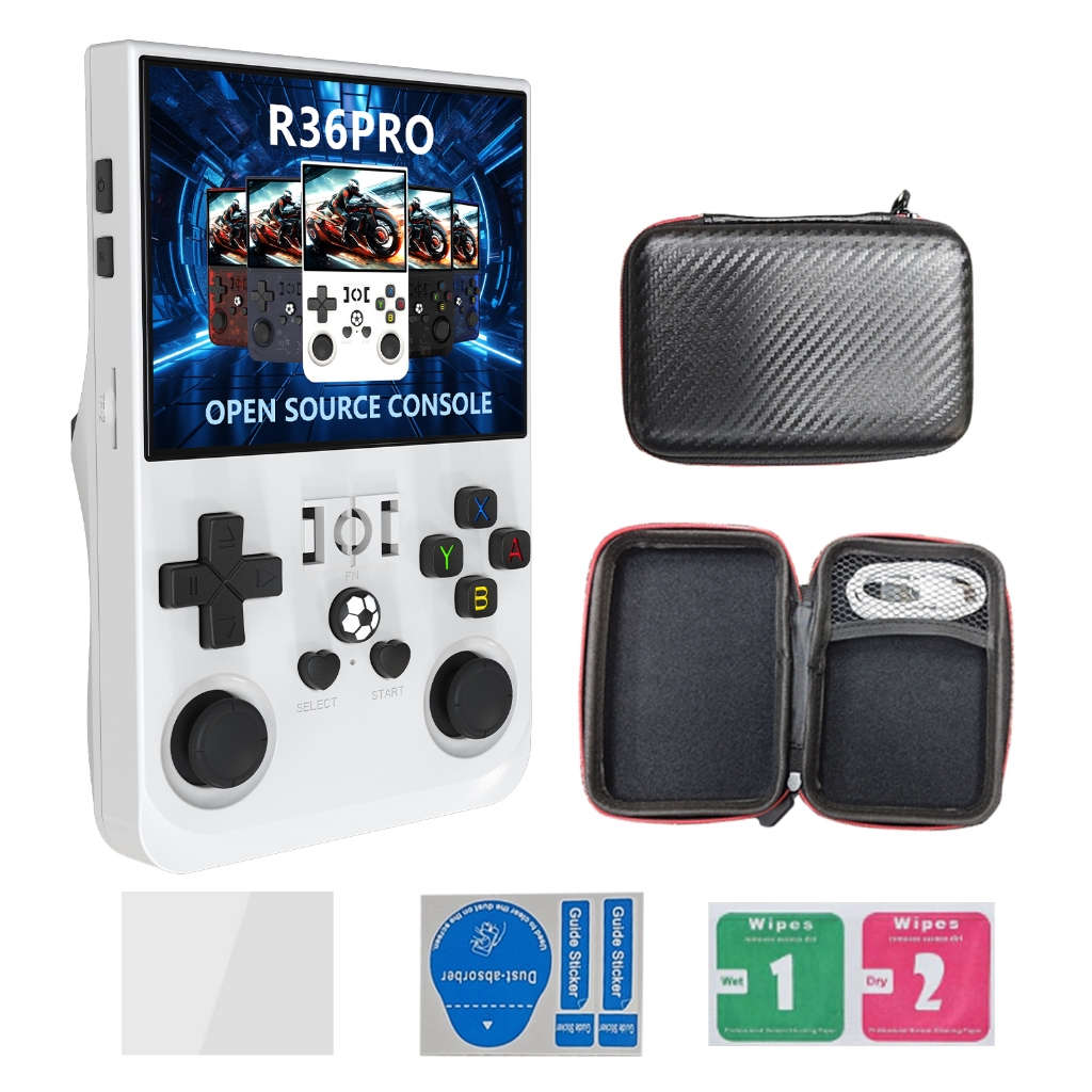 New R36PRO Handheld Game Console Open Source Dual System 3.5-inch IPS ...