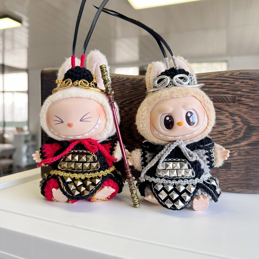POP MART LABUBU V1 V2 17CM Plush Doll Pendant Journey To The West Sun ...