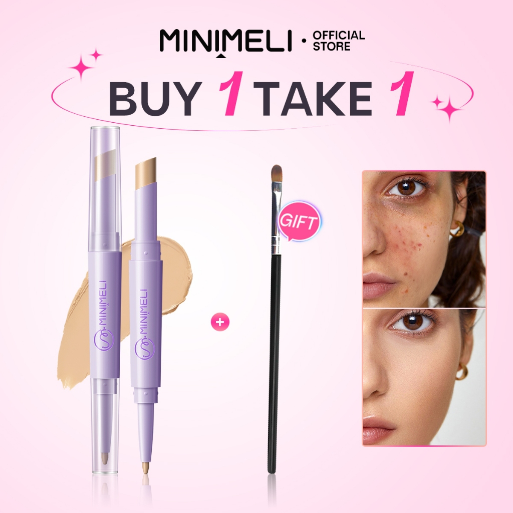 MINIMELI Full Coverage Concealer Foundation Waterproof Long-Lasting 2 ...