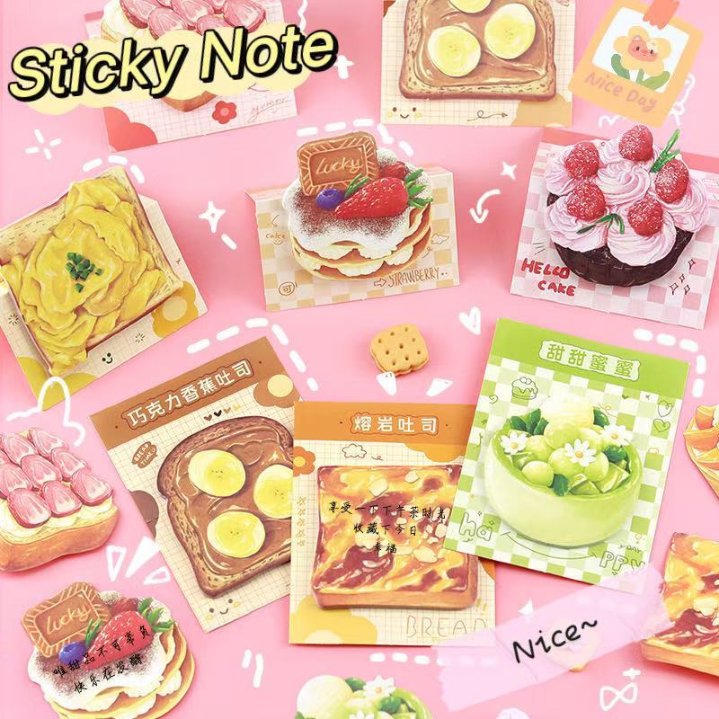 Bread and Toast Sticky Notes Good-looking Sticky Notes for Students ...