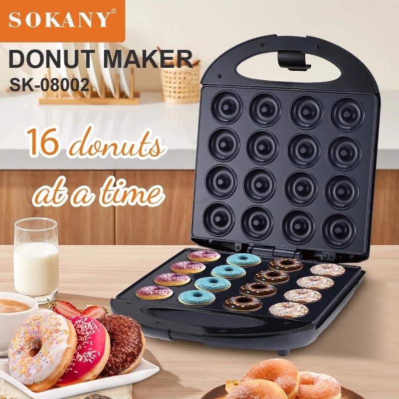 SOKANY 16 Hole mini donut maker machine toaster oven Mini Doughnut ...