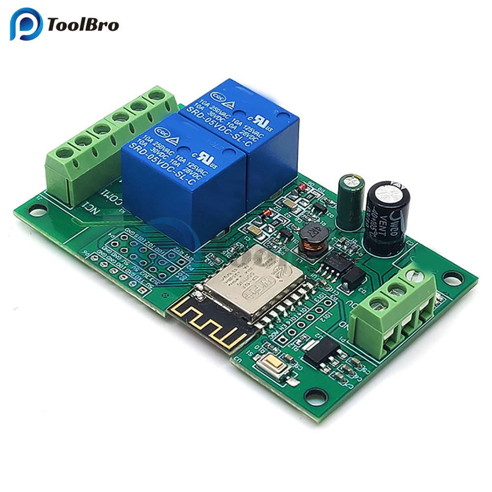 ESP8266 WIFI Dual 2/4-Channel Wifi Relay Module 5V/8-80V Switch Controller Board AC/DC ESP-12F ...