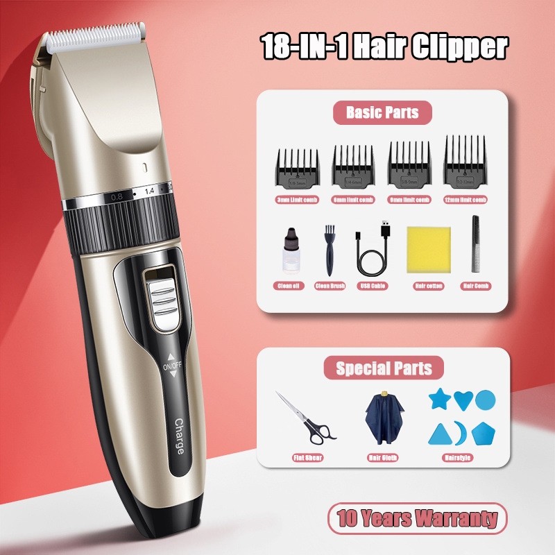 【19 in 1 Full Set】Wireless Hair Clipper Razor for Haircut Original ...