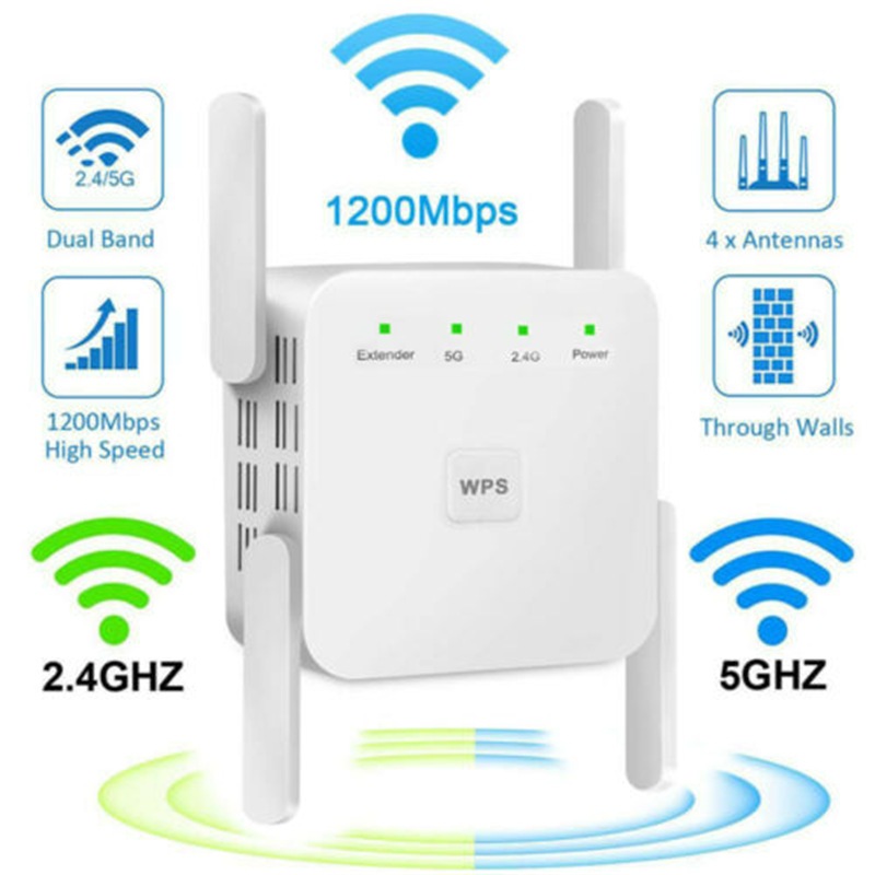 1200Mbps Wifi Amplifier 5G Wireless WiFi Repeater Signal Wifi Extender ...