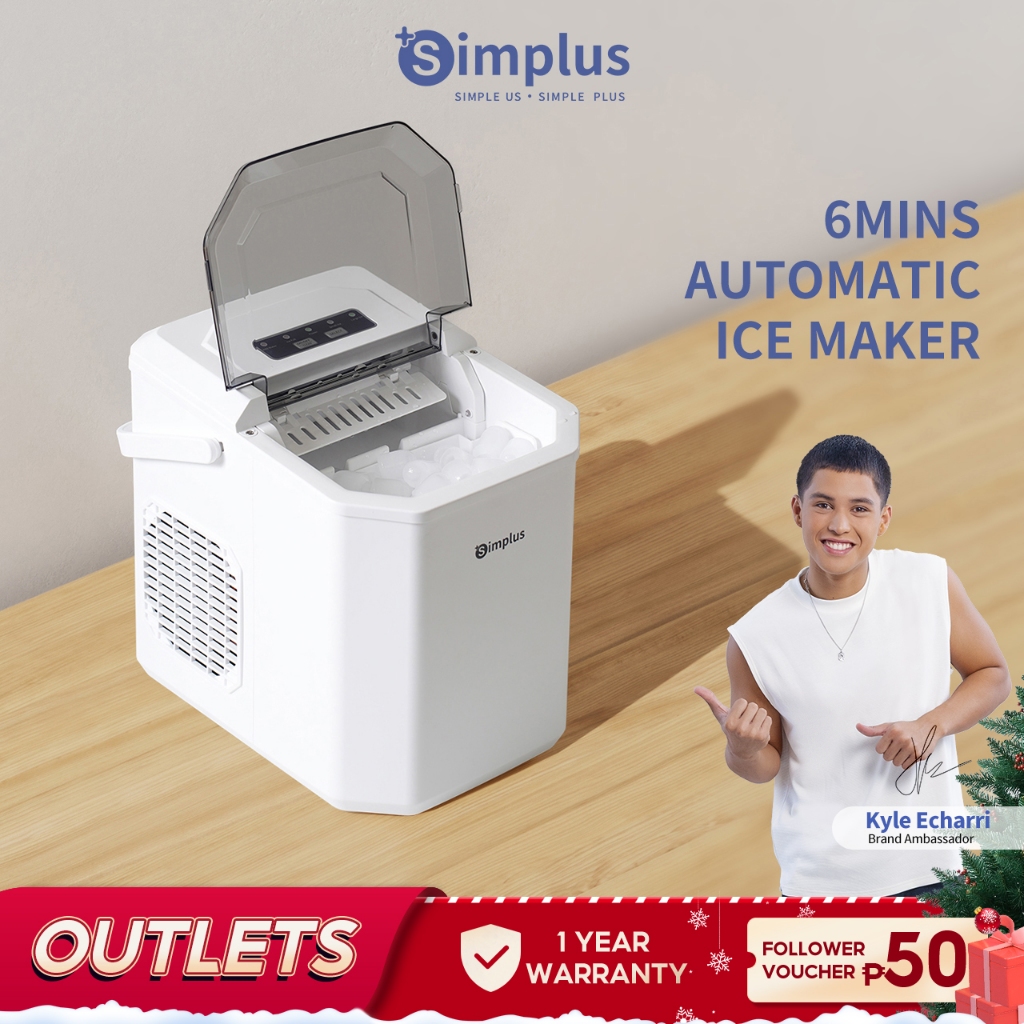 Simplus Ice Maker Machine Automatic Ice Cube Maker Mini Portable ...
