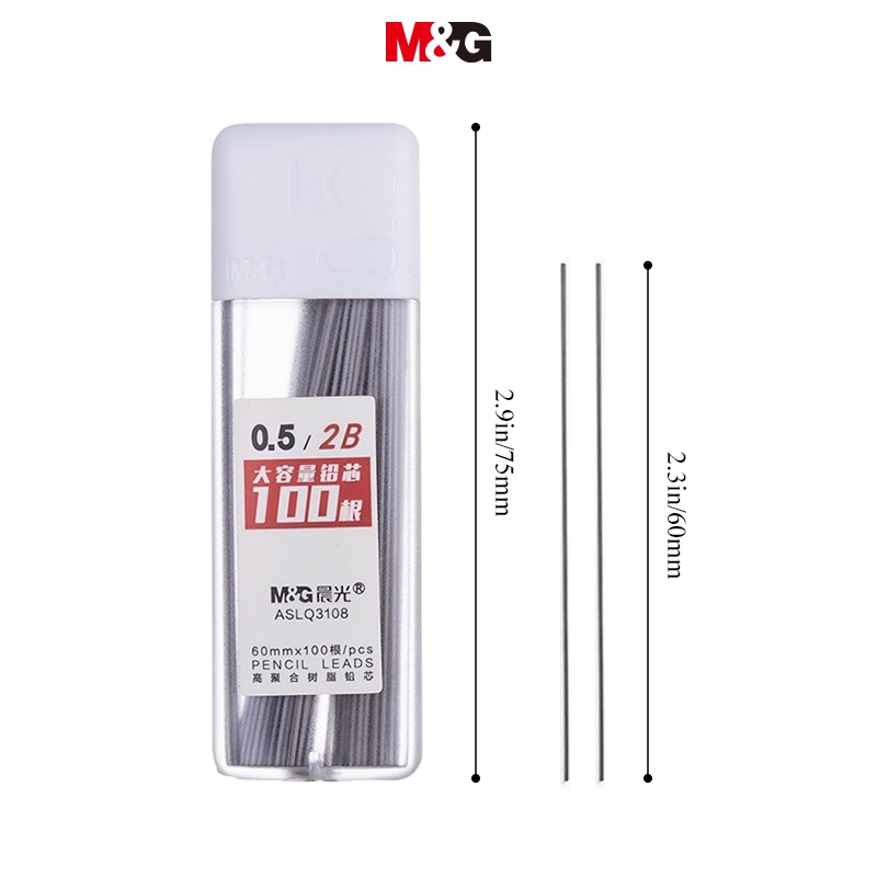 M&G automatic pencil refill 2B/HB resin lead lead large-capacity lead ...