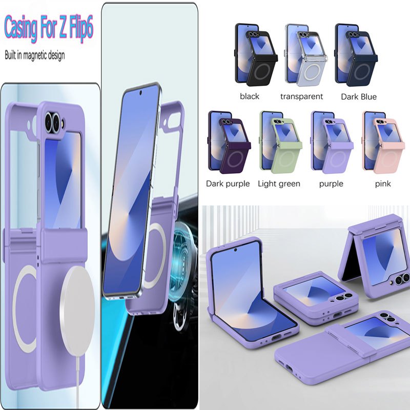 Couple Magnetic Hinge Casing for Samsung Galaxy Z Flip 7FE 6 5 4 3 ...