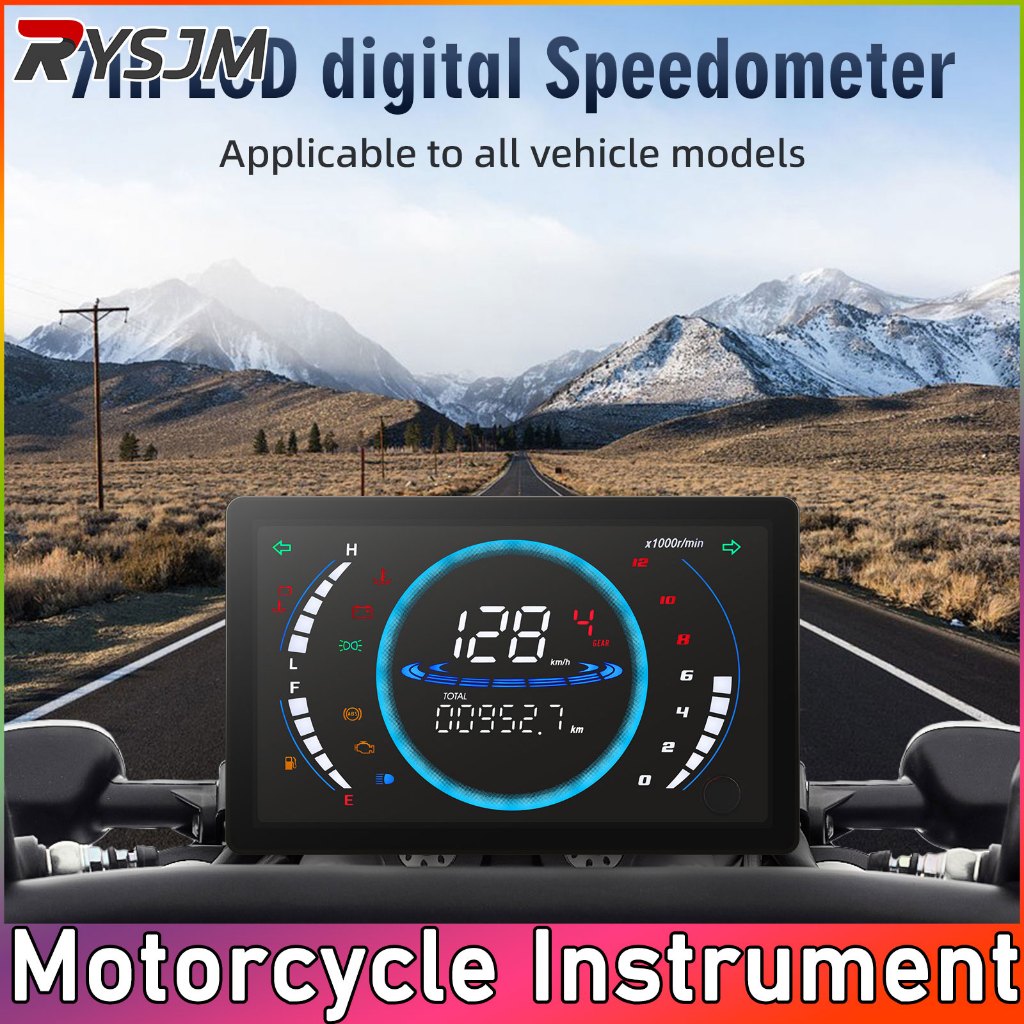 Universal Digital Meter Speedometer Motorcycle Tachometer RPM Water ...
