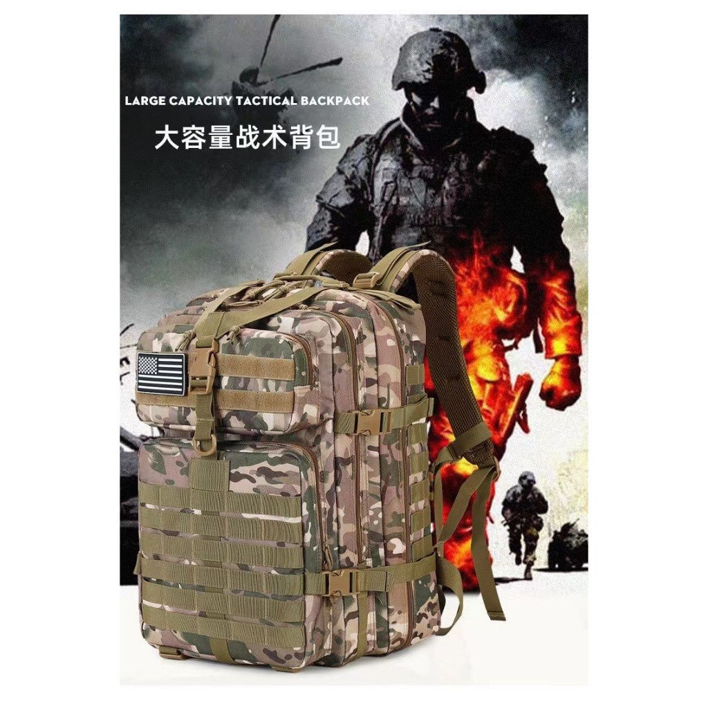 Tactical 3P Tactical Bag MOLLE Tactical Bag Travel Bag Backpack Sports ...