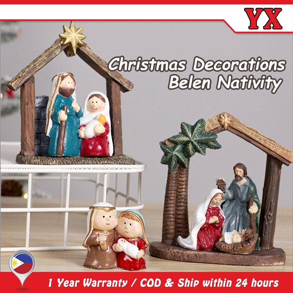 Christmas Decorations Belen Nativity Holy Family Resin Statue Nativity ...
