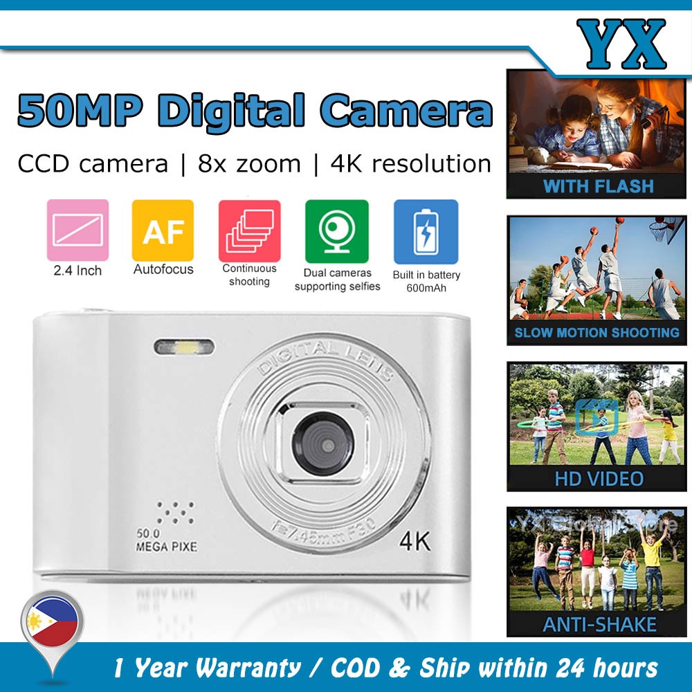 4k digi camera 50MP Beginner's camera Mini Autofocus Camera for ...