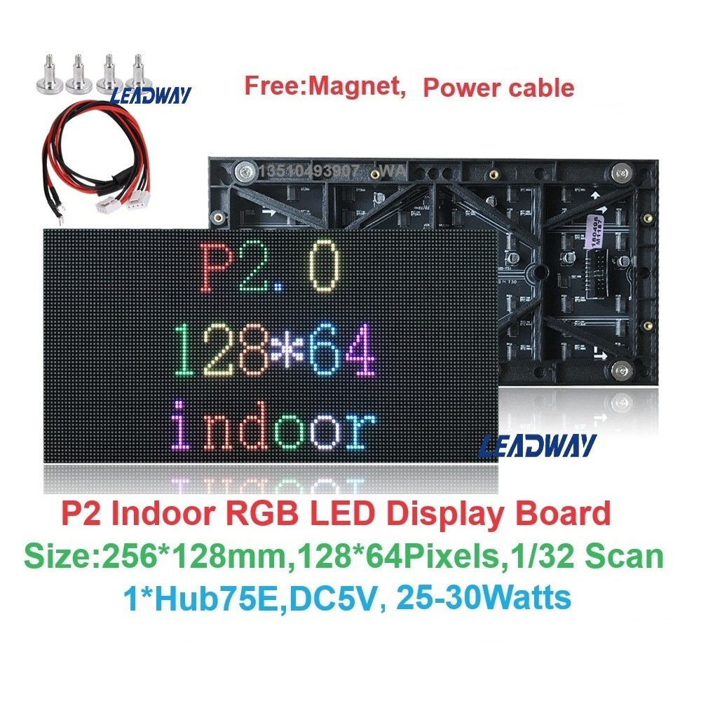 P2 Indoor Full Color Led Wall Screen Panel LED Display LED Signage LED ...