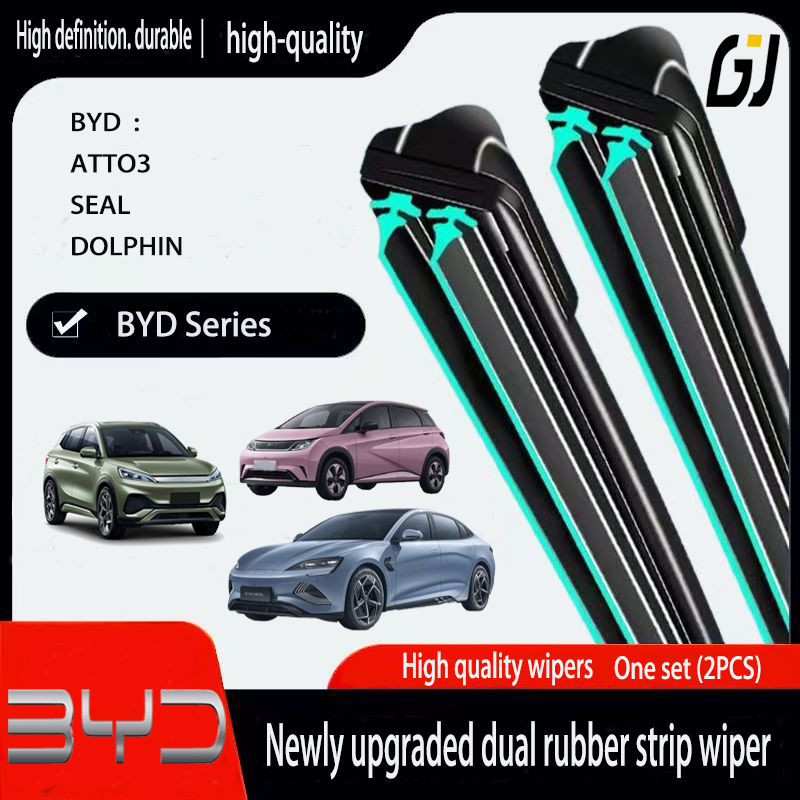 BYD SEAL ATTO3 DOLPHIN Wiper New Upgrades Car Double Rubber Strip Wiper ...