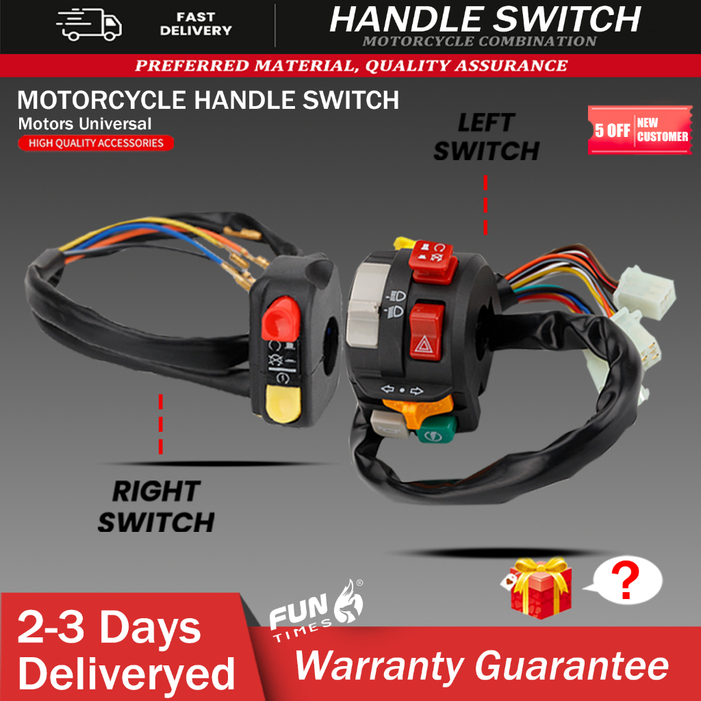 Domino Honeywell Switch Left & Right Handle Bar Mount Plug & Play Made ...
