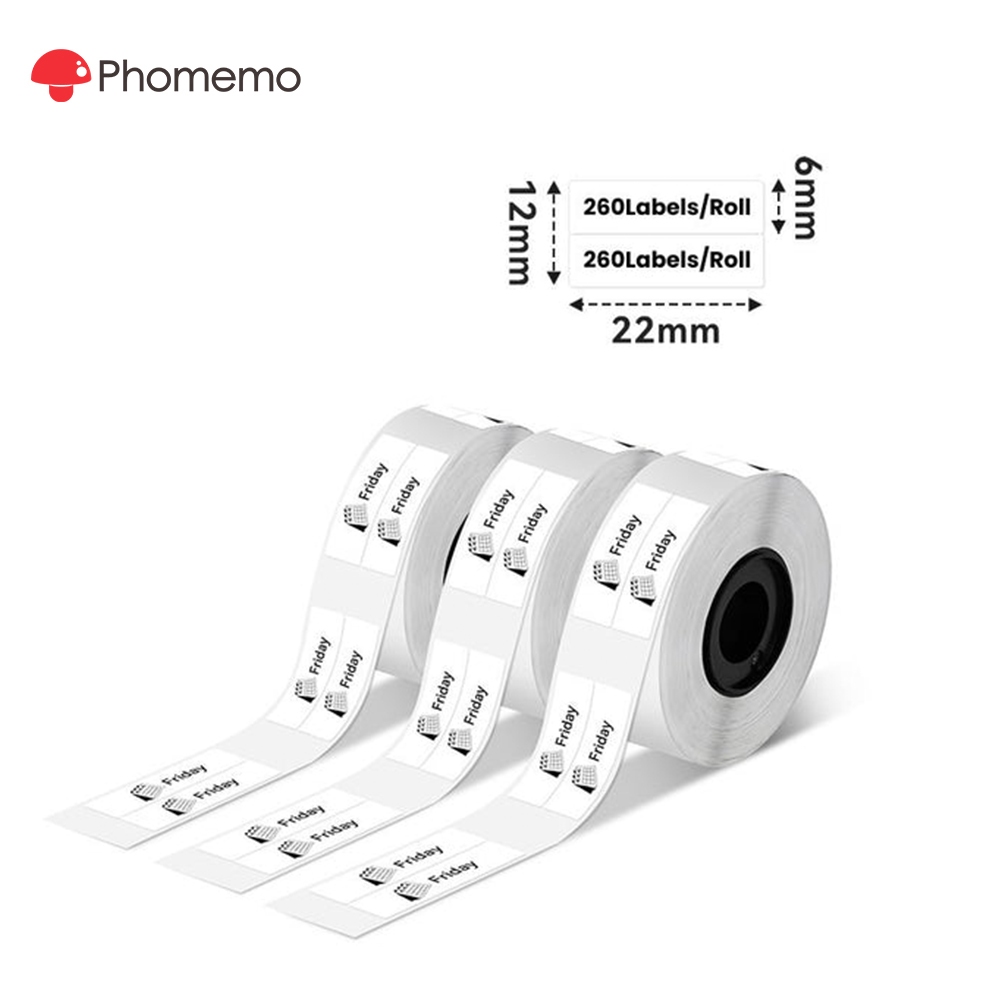 Phomemo 6x22mm White Double-Row Label Sticker For D30/Q30/Q31 Printer(3 ...