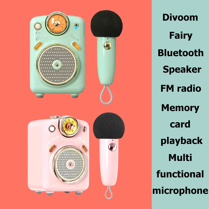 Divoom Fairy-OK Portable Bluetooth Speaker with Microphone Karaoke ...