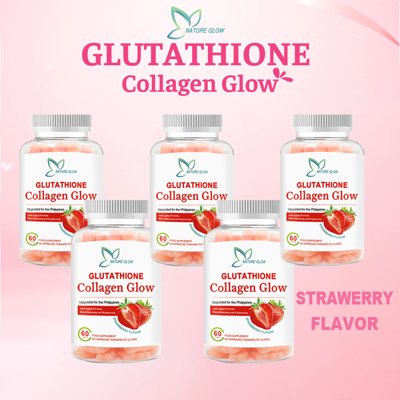 NATURE GLOW Glutathione Collagen Glow Gummies Original Anti-Aging ...