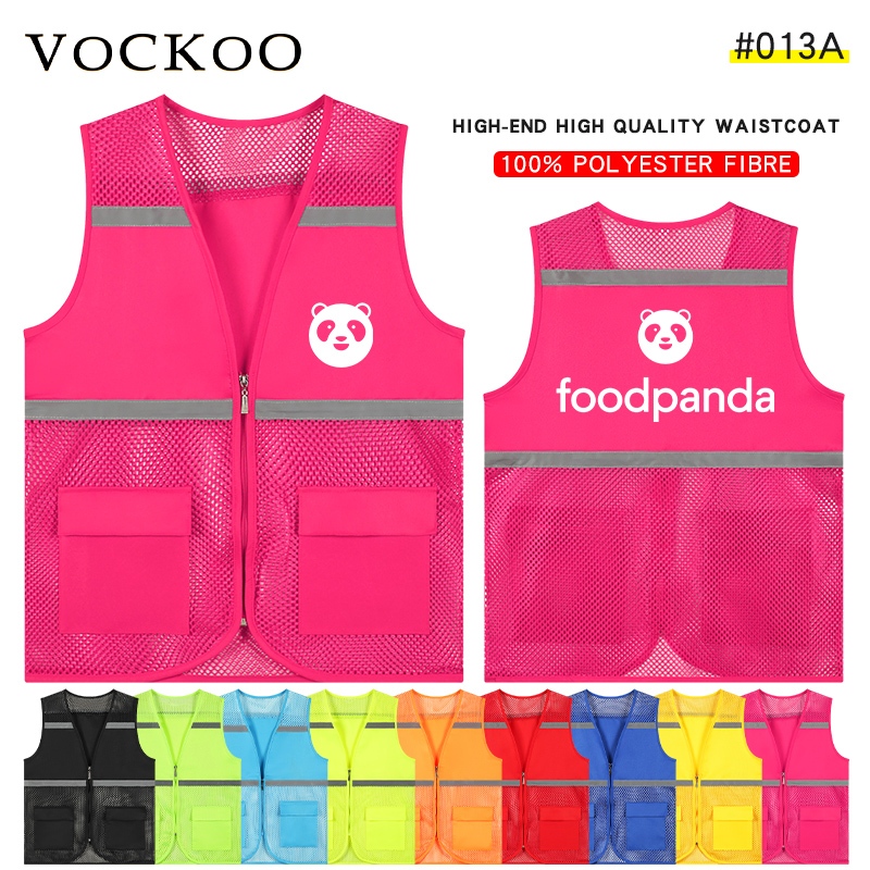 Reflective Safety Workwear Vest Rider Delivery Vest foodpanda Catering ...