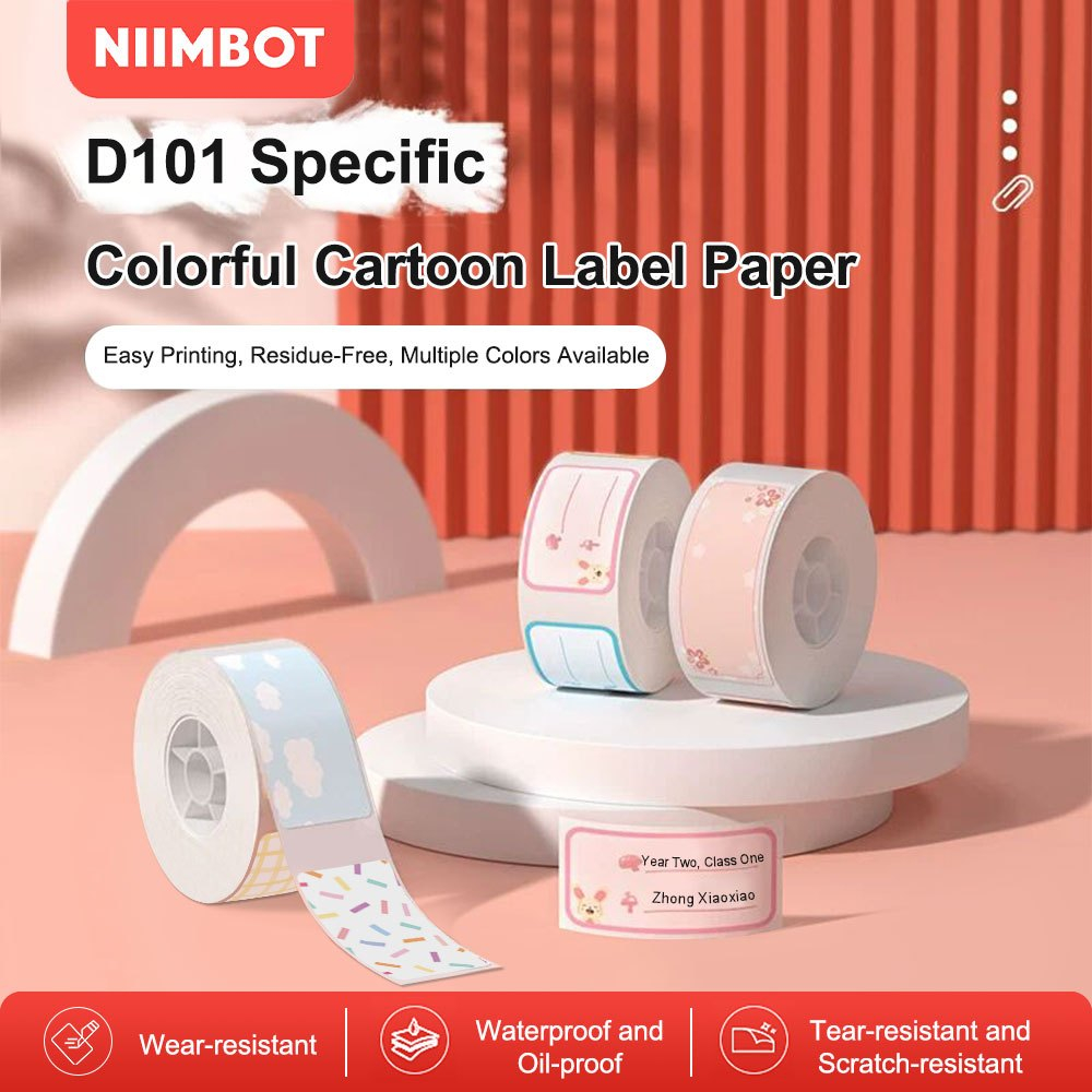 NIIMBOT D101 Color printing paper thermal label paper waterproof life ...