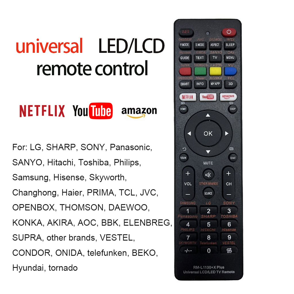 Universal LCD/LED TV Remote Control (Universal Various Brands) RM-L1130 ...